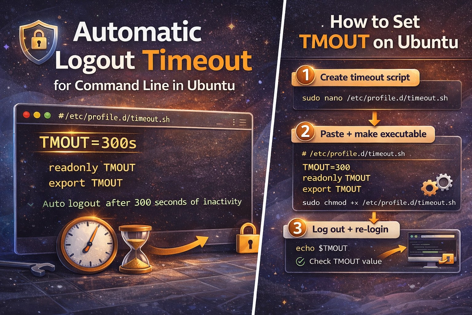 Automatic Logout Timeout for Command Line in Ubuntu - How7o